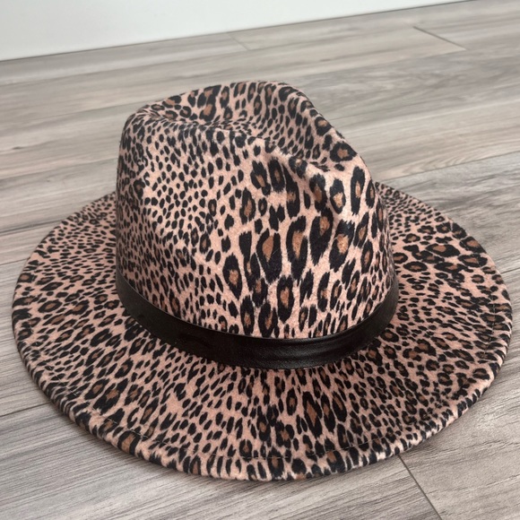 Accessories | Leopard Print Felt Fedora Panama Hat | Poshmark